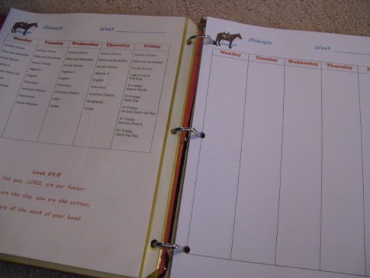 Weekly Lesson Notebooks - Our Journey Westward