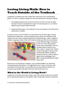 Loving Living Math: A How-To Guide for Parents