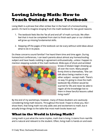 Loving Living Math: A How-To Guide for Parents