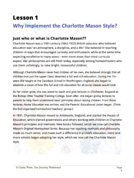 Charlotte Mason Homeschooling in 18 Easy Lessons