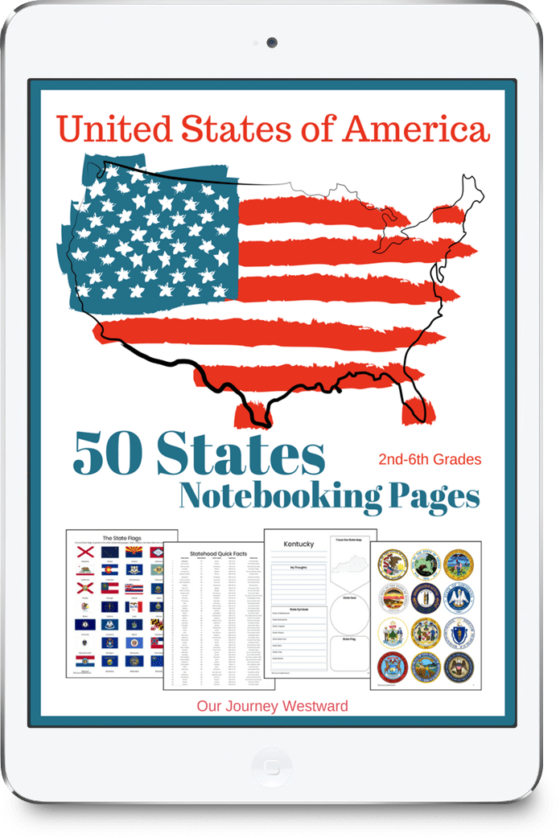 50 States Notebooking Pages (Great for Research-Based Learning)