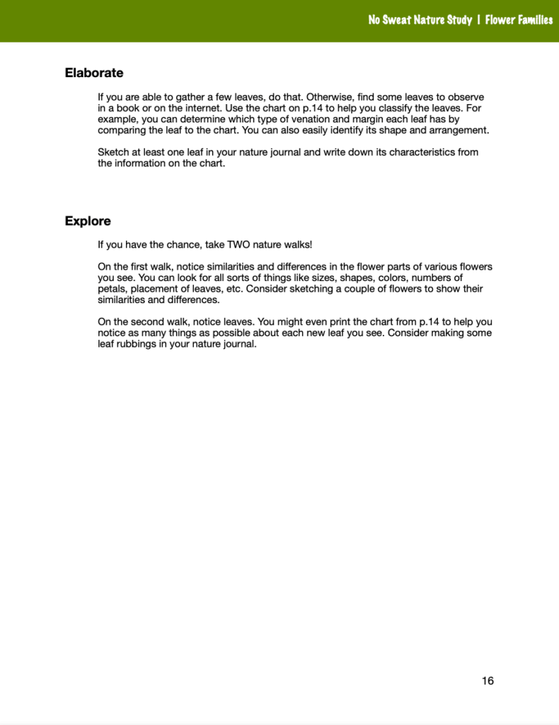 Flower Families Science Curriculum: Our Journey Westward