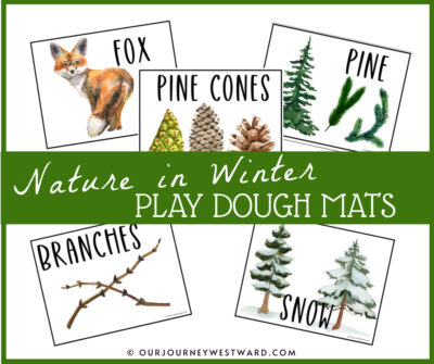 Winter Play Dough Mats for Homeschool Nature Study
