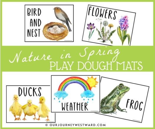Spring Nature Study Play Dough Mats for Your Homeschool