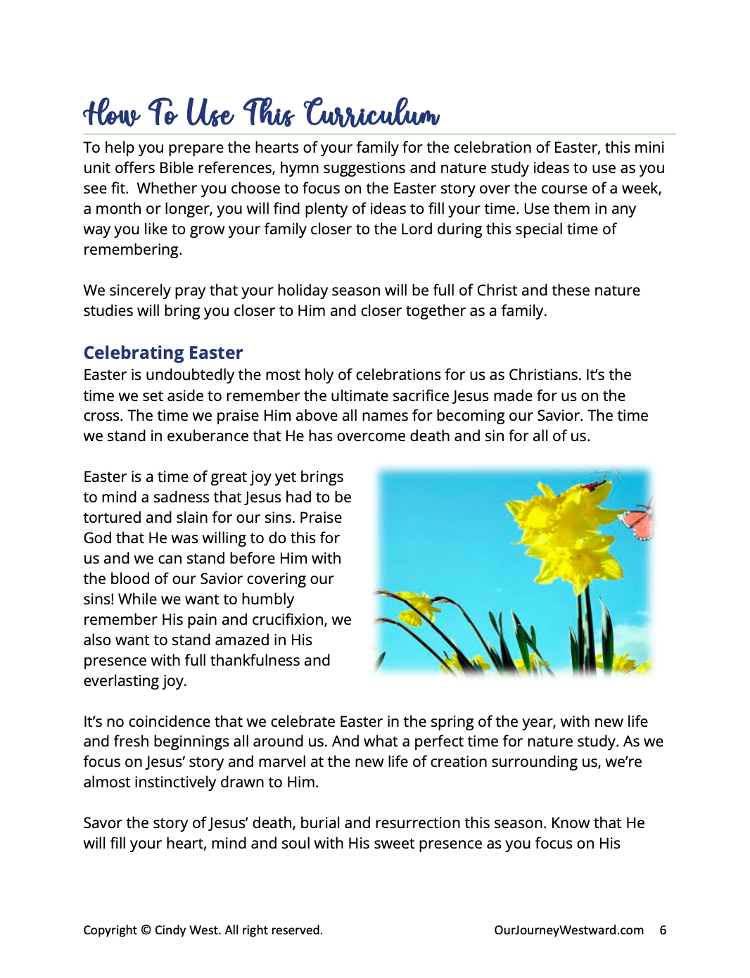 Easter Nature Study Curriculum: Creative, Biblical Lessons