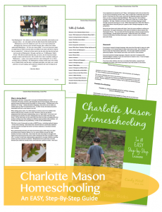 Charlotte Mason Homeschooling in 18 Easy Lessons - Our Journey Westward