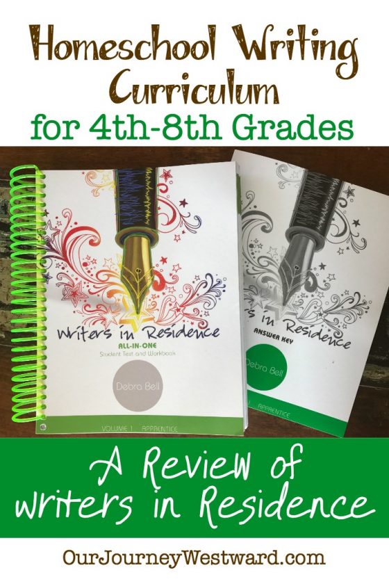 Homeschool Writing Curriculum: Writers in Residence Review Grades 4-8